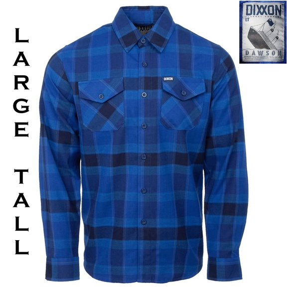 DIXXON | Shirts | Dixxon Flannel Shirt The Dawson Blue Plaid Flannel ...